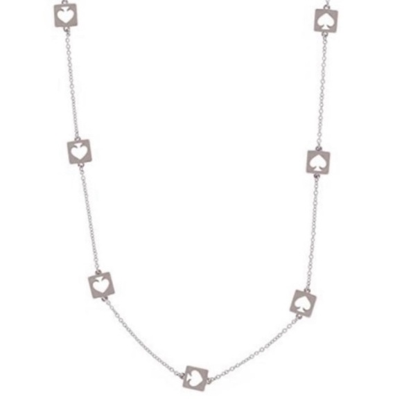 kate spade | Jewelry | Kate Space Logo Hole Punch Silver Necklace ...
